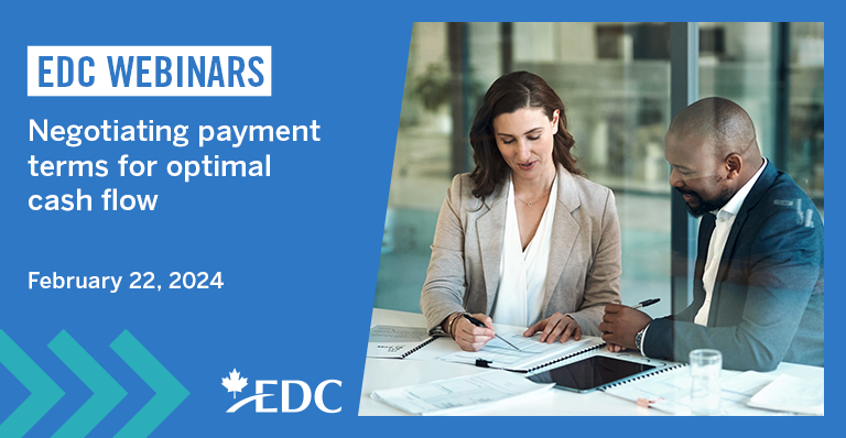 Webinar - Negotiating payment terms for optimal cash flow | EDC